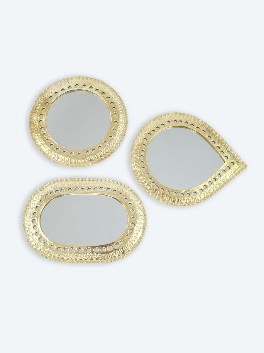 Brass Medium Mirror Punch-Hole - Round – Boho Sahara Ltd